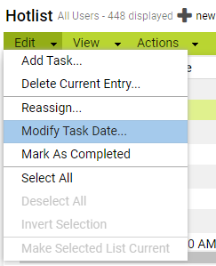 Modify Task Dates – Maximizer