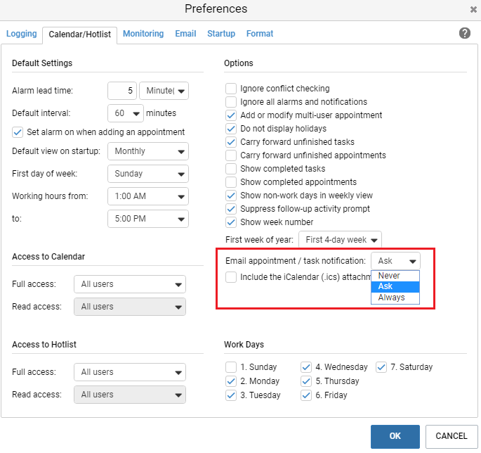 Send Email Notification as icalendar file – Maximizer