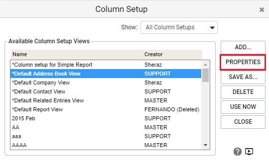 Change An Existing Column Setup – Maximizer