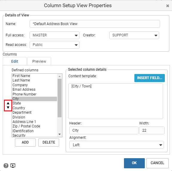 Change An Existing Column Setup – Maximizer