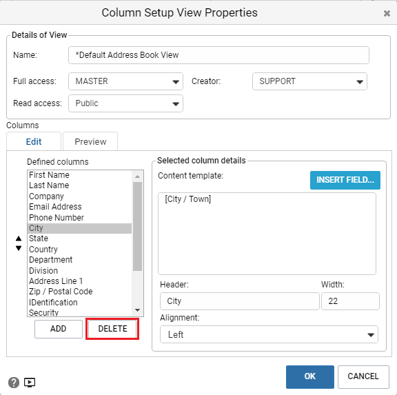 Change An Existing Column Setup – Maximizer
