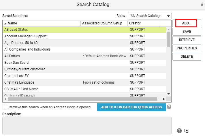 Save A Search In The Search Catalog – Maximizer