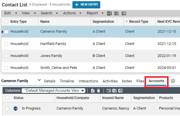 View-an-Account-from-a-Contact-List-entry – Maximizer
