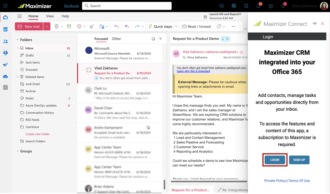 Microsoft Outlook Integration - Getting Started Guide (Maximizer CRM ...