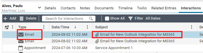 View an email message from an entry – Maximizer